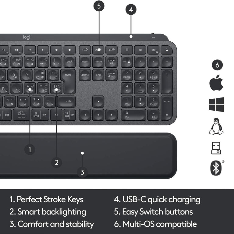 Logitech MX Keys Plus Advanced Illuminated Wireless Keyboard
