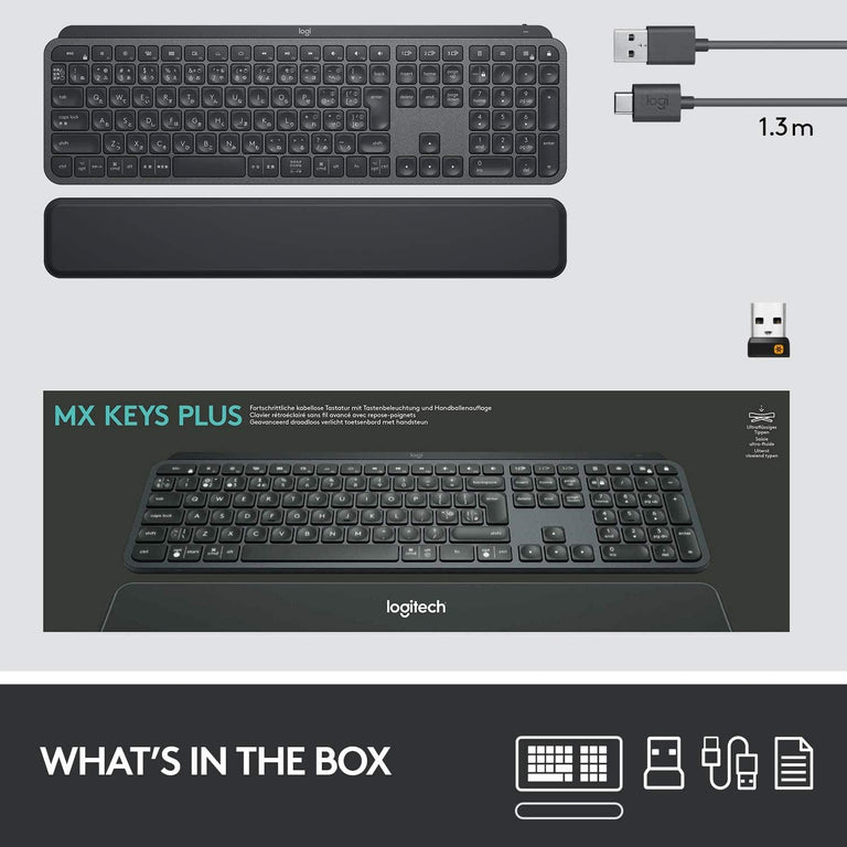 Logitech MX Keys Plus Advanced Illuminated Wireless Keyboard