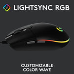 Logitech G102 Lightsyn Gaming Mouse with 6 Buttons