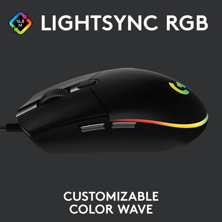 Logitech G102 Lightsyn Gaming Mouse with 6 Buttons