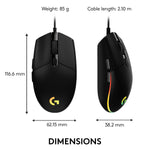 Logitech G102 Lightsyn Gaming Mouse with 6 Buttons