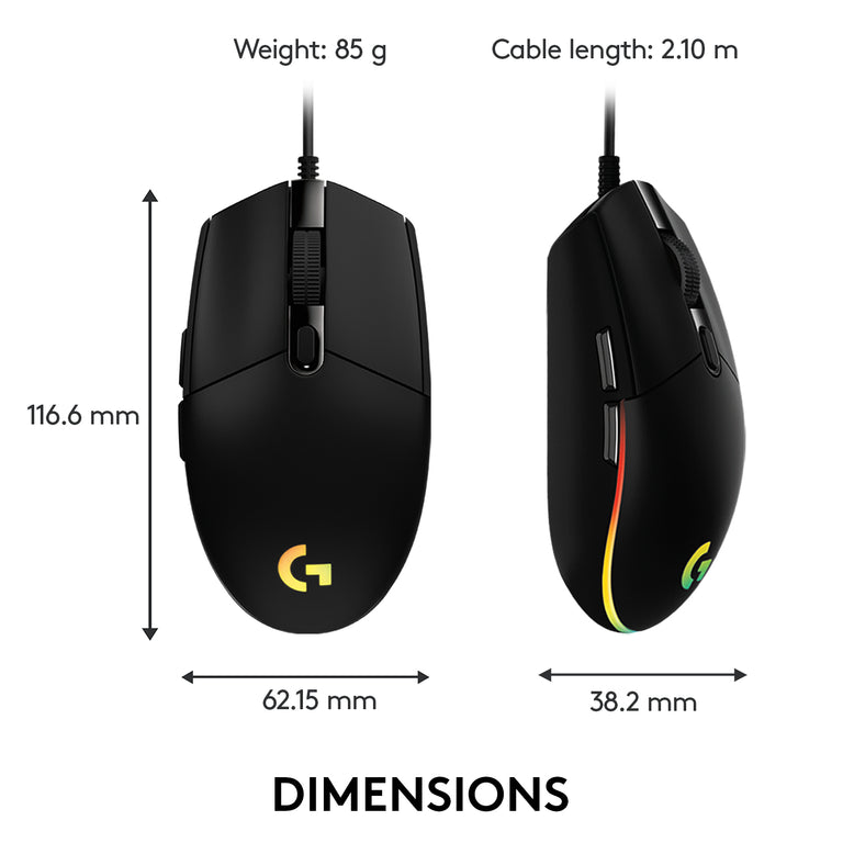 Logitech G102 Lightsyn Gaming Mouse with 6 Buttons